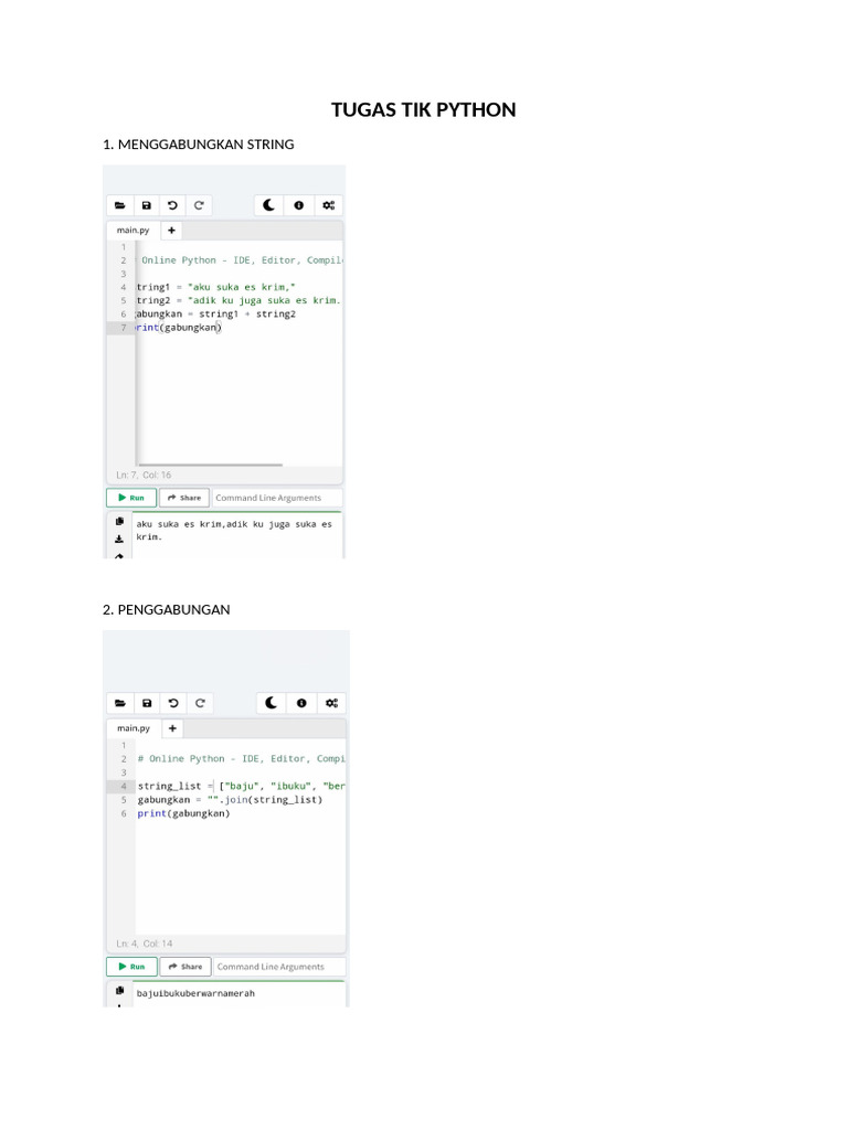 Latihan Soal Python String | PDF
