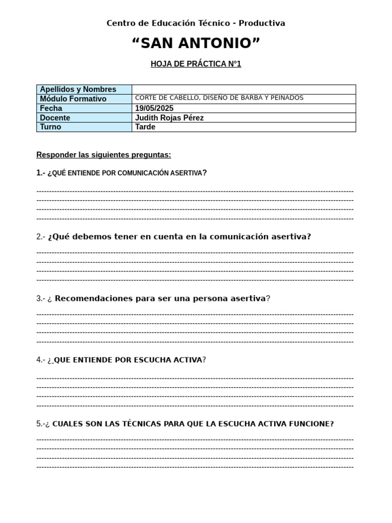 Hoja de Practica - 1 | PDF | Maestros | Internet