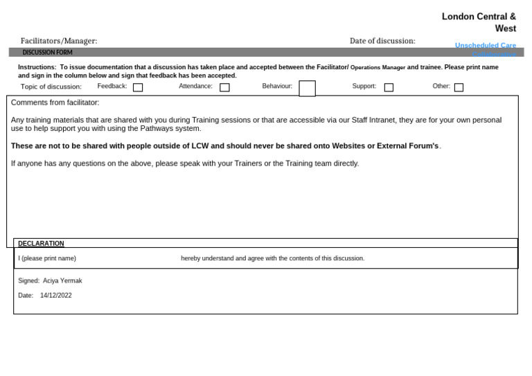 Discussion Form Regardingmaterials | PDF