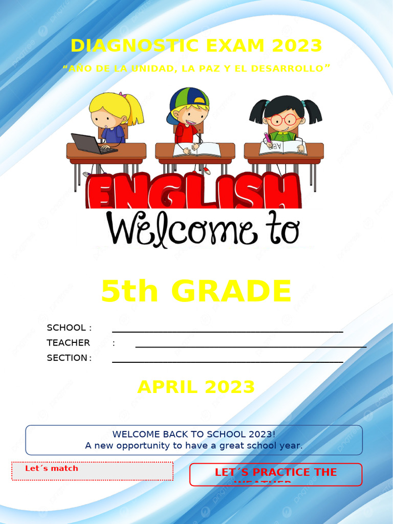 FICHA DE EVALUACION DIAGNOSTICA 5 Grado | PDF