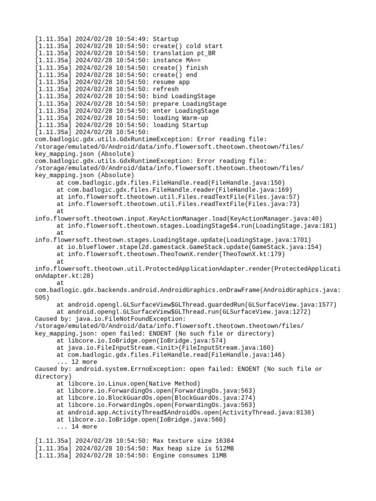 Log Jogo | PDF | System Software | Computing