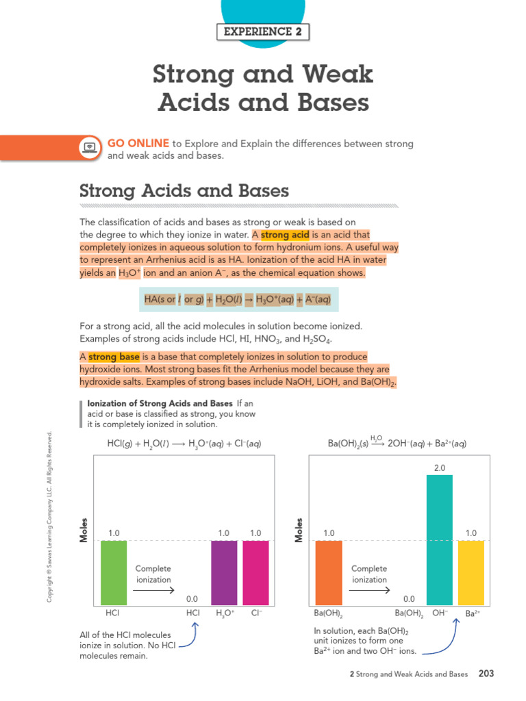 Strong vs. Weak Acids and Bases | PDF | Buffer Solution | Acid