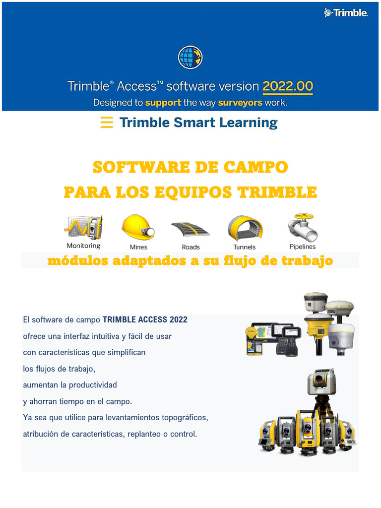 Trimble Access - Programas para Campo | PDF | Topografía | Software