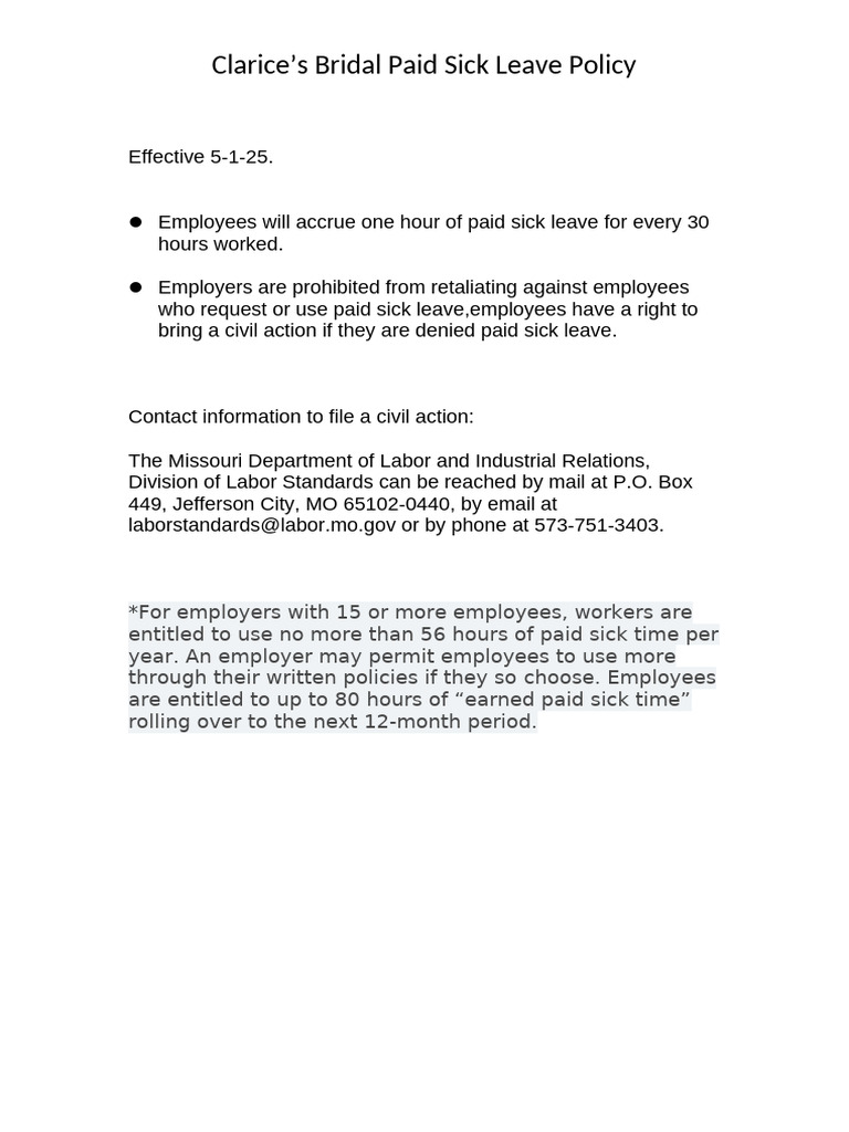 Sick Leave | PDF