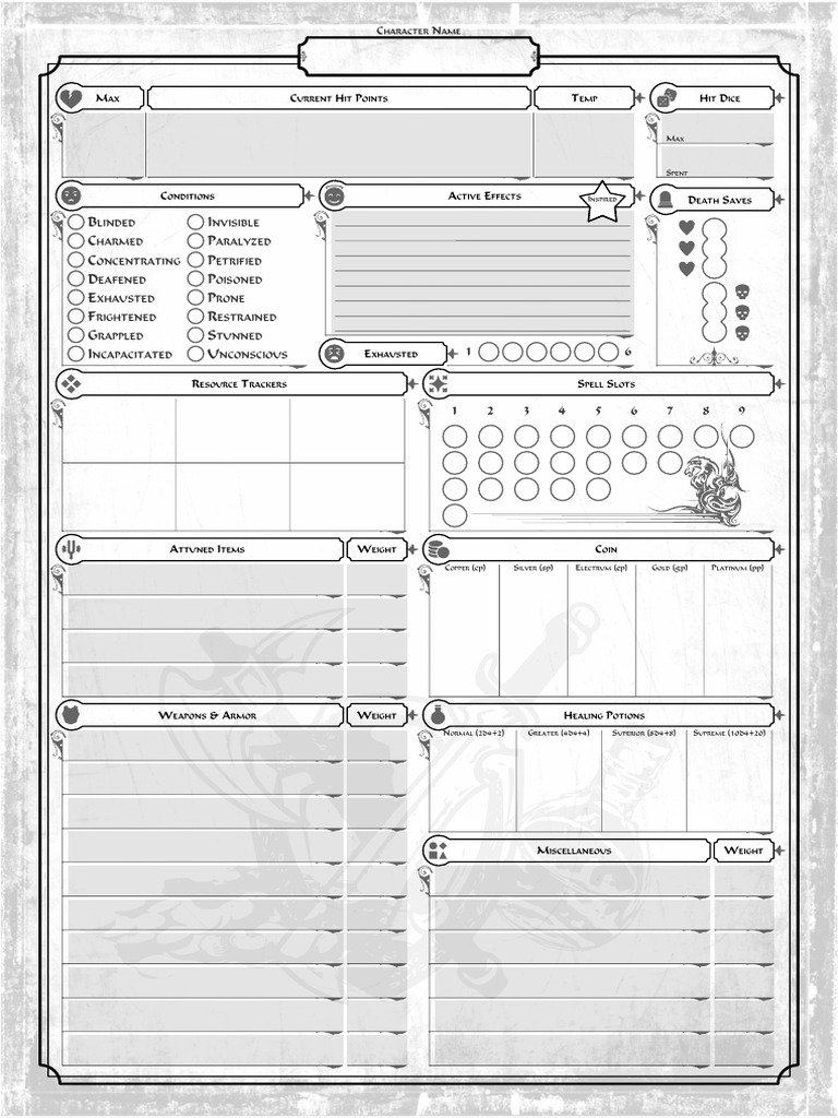 CharacterSheet 2024 Bundle A4-2 | PDF