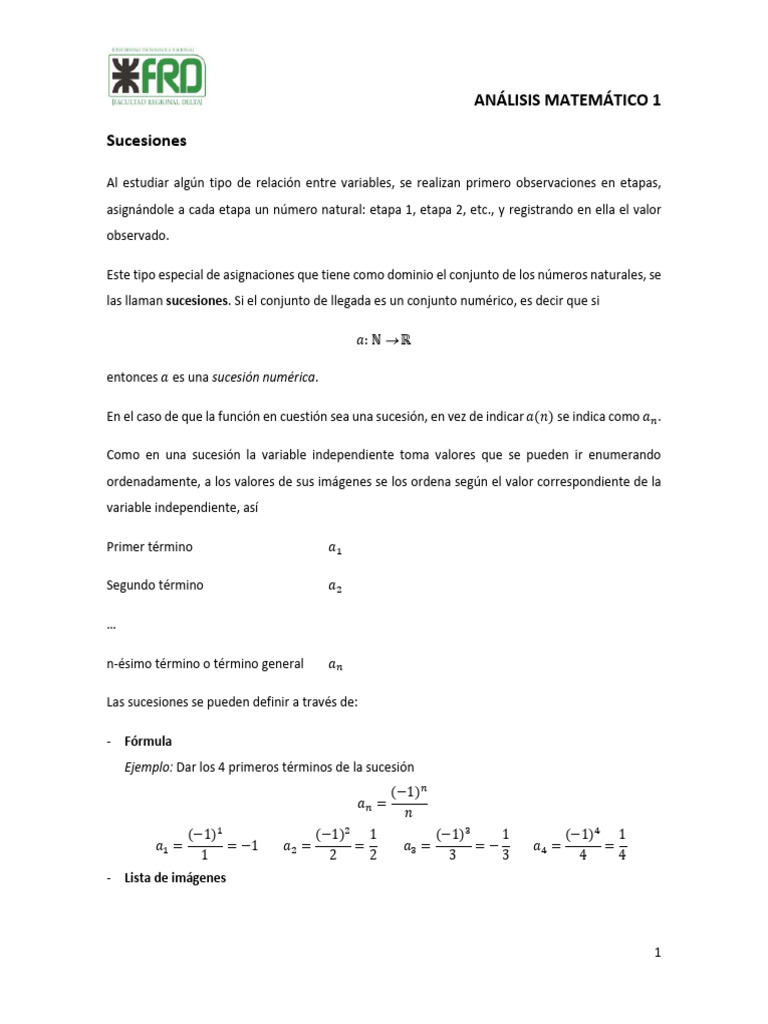 03 01 Sucesiones y Series Sucesión Sumatoria Series | PDF | Secuencia | Suma