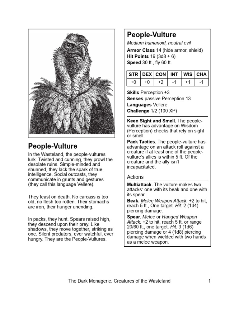 People-Vultures of the Wasteland | PDF