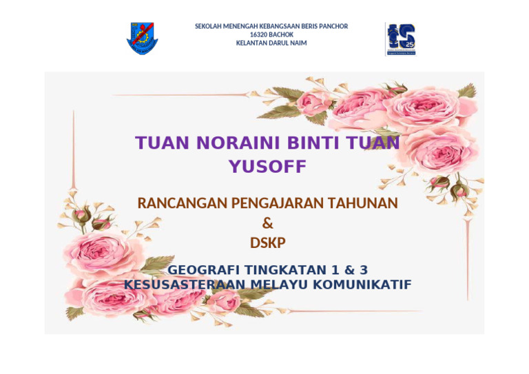 Cover Fail Poket Rancangan Tahunan & DSKP Subjek Diajar 2024 | PDF