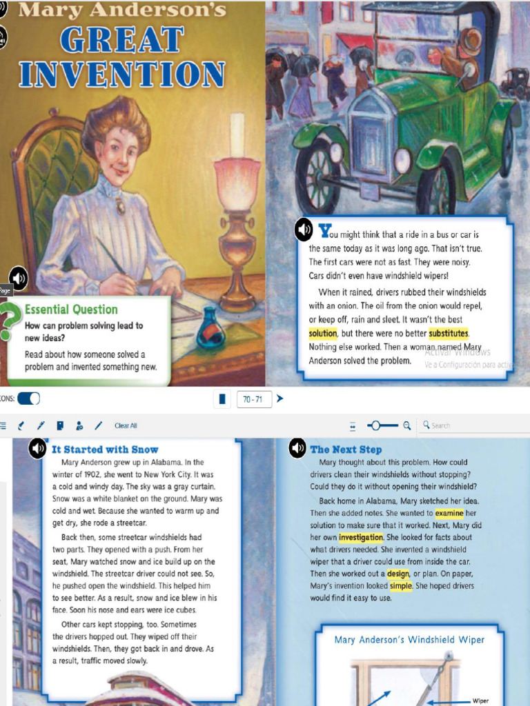 Reading About Mary Anderson S Great Invention | PDF