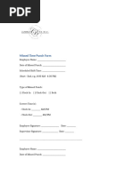 Missing Finger Punch Approval Form | PDF