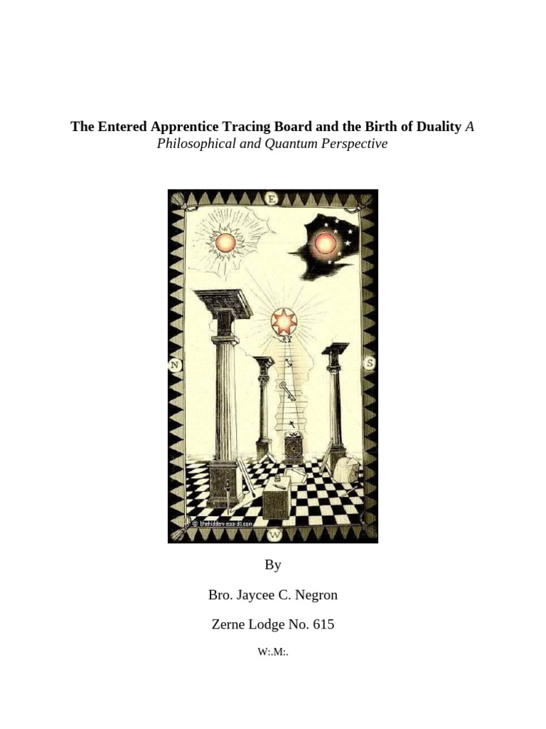 The Entered Apprentice Tracing Board and The Birth of Duality A ...