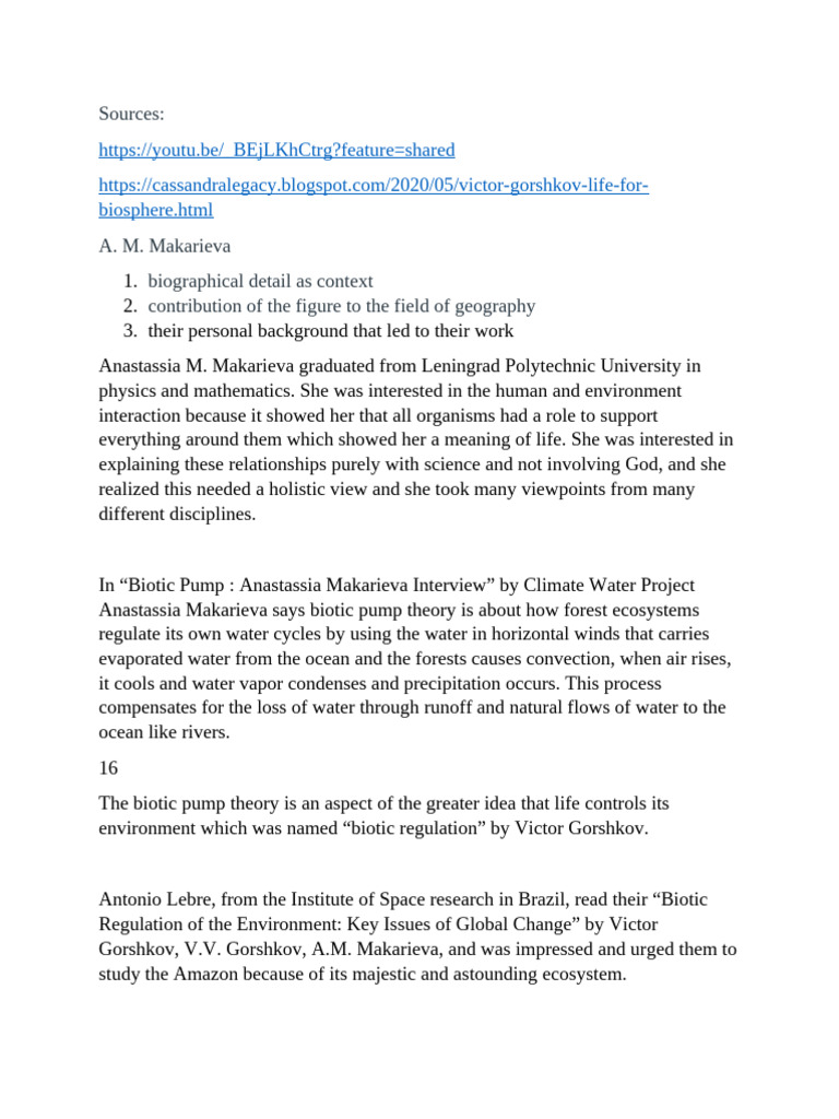 Partb Geographer Bio Outline | PDF | Humidity | Water Vapor