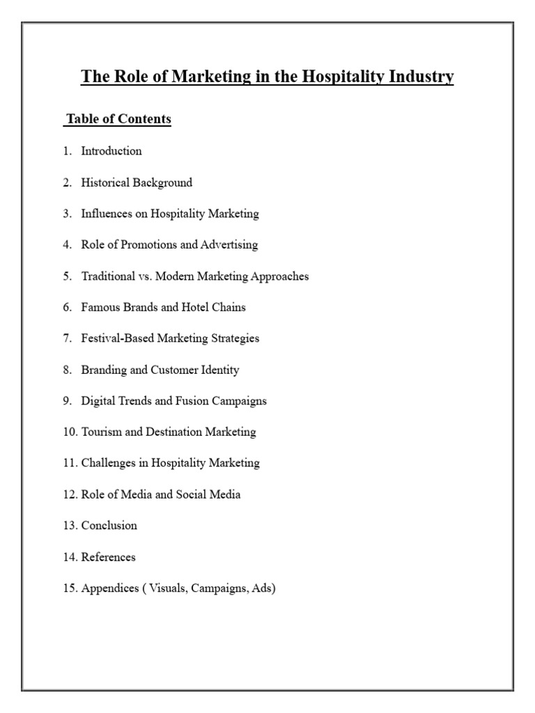 Marketing Strategies in Hospitality Industry | PDF | Tourism | Brand