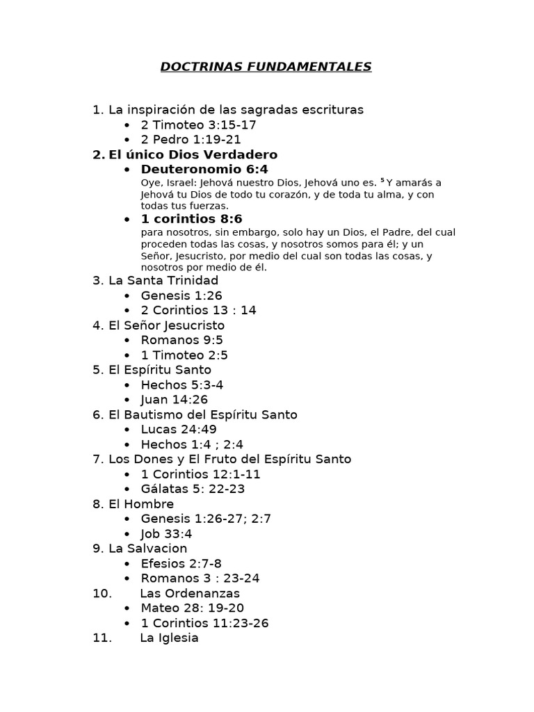 Doctrinas Fundamentales | PDF