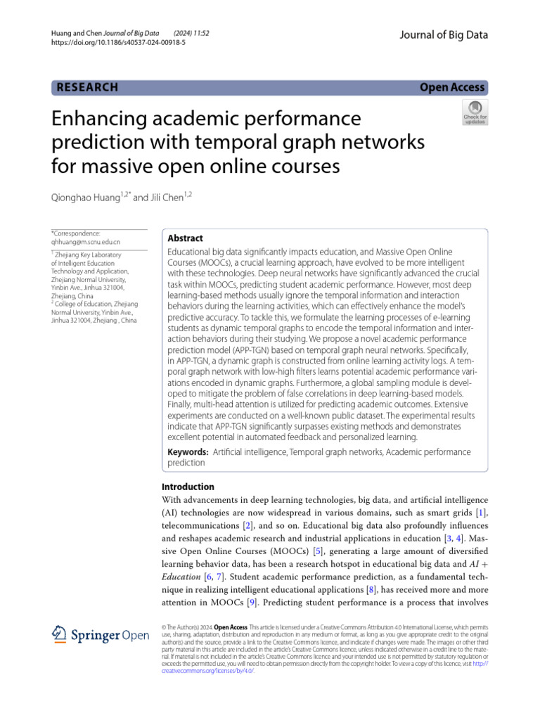 Enhancing Academic Performance | PDF | Deep Learning | Machine Learning