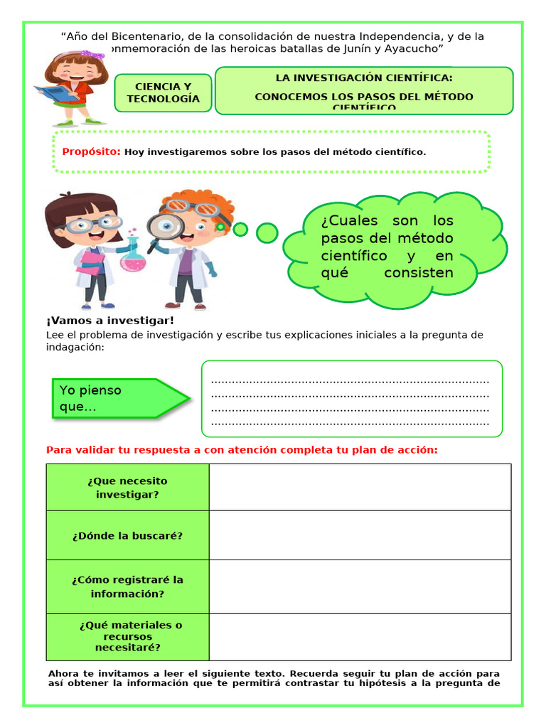 FICHA-VIERN-CYT-LA INVESTIGACIÓN CIENTÍFICA CONOCEMOS LOS PASOS DEL ...