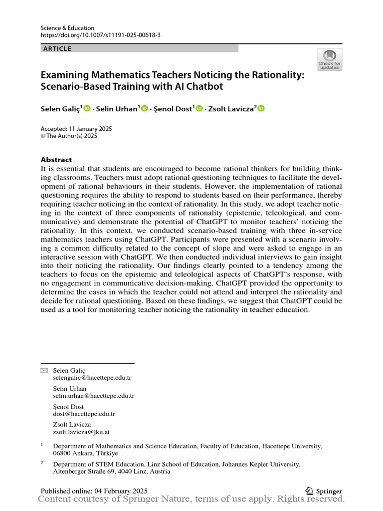 Examining Mathematics Teachers Noticing The Ration | PDF | Slope | Derivative