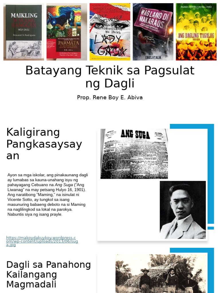 Batayang Teknik Sa Pagsulat NG Dagli | PDF