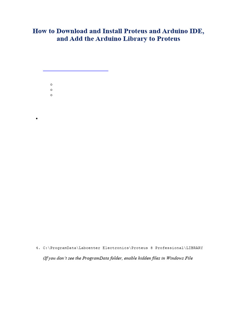 How To Download and Install Proteus and Arduino IDE | PDF