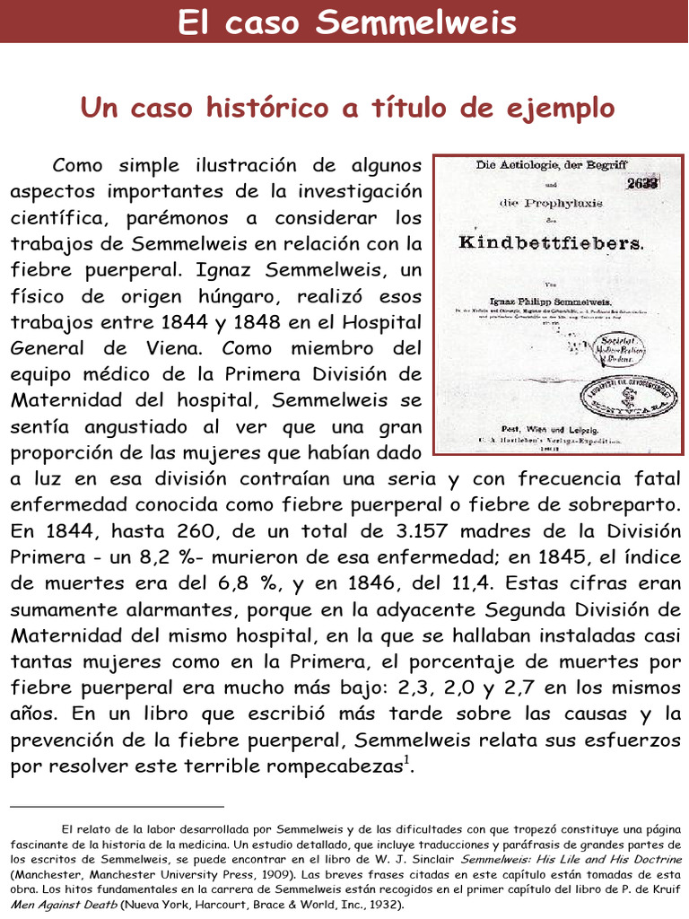 El Caso de Semmelweis 55 | PDF | Cuidado de la salud | Ciencias de la Salud