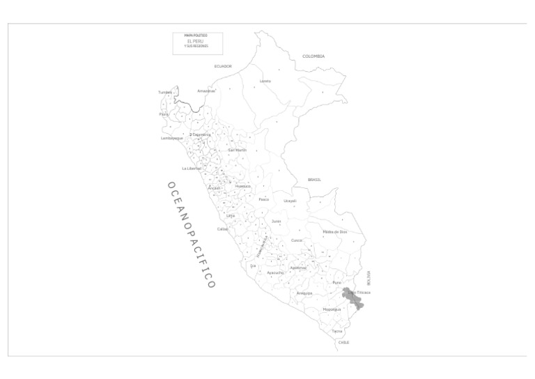 Mapa Político de las Regiones del Perú | PDF | Perú