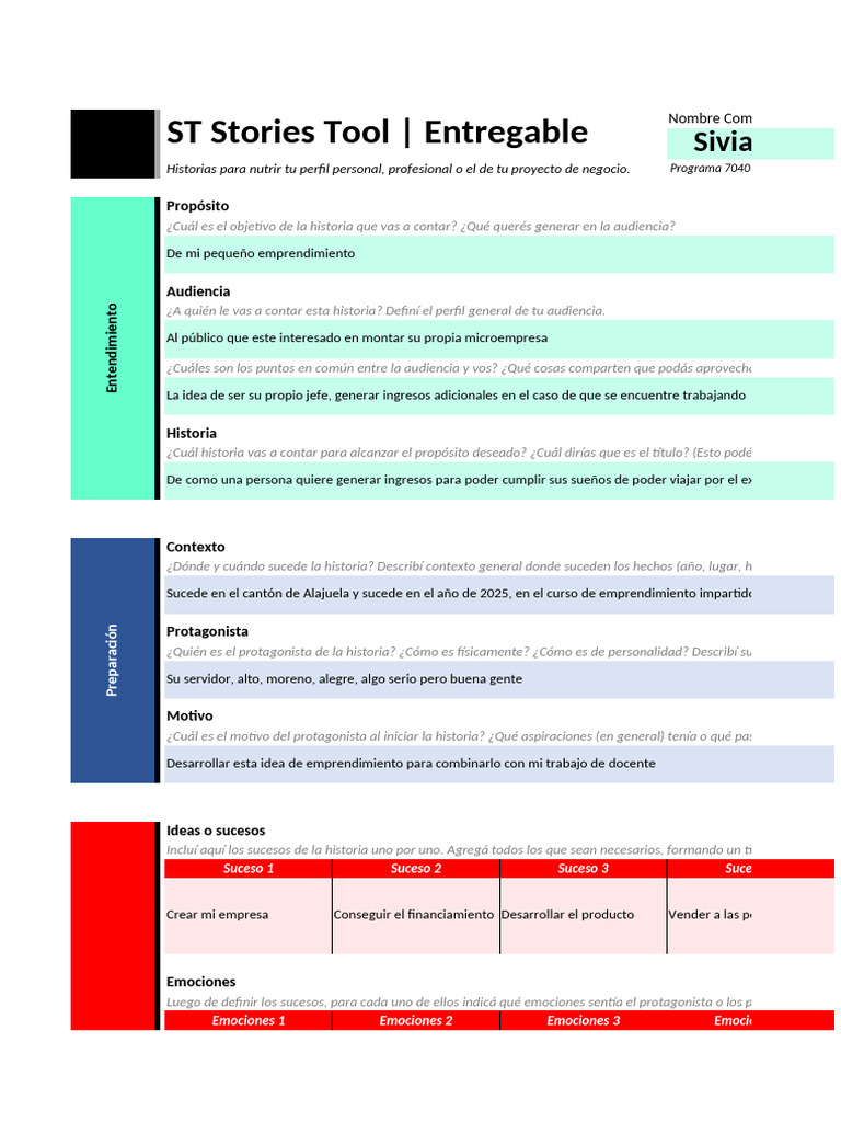 ST Tool 2020 - Editable Curso Emprendimeinto | PDF | Las emociones ...
