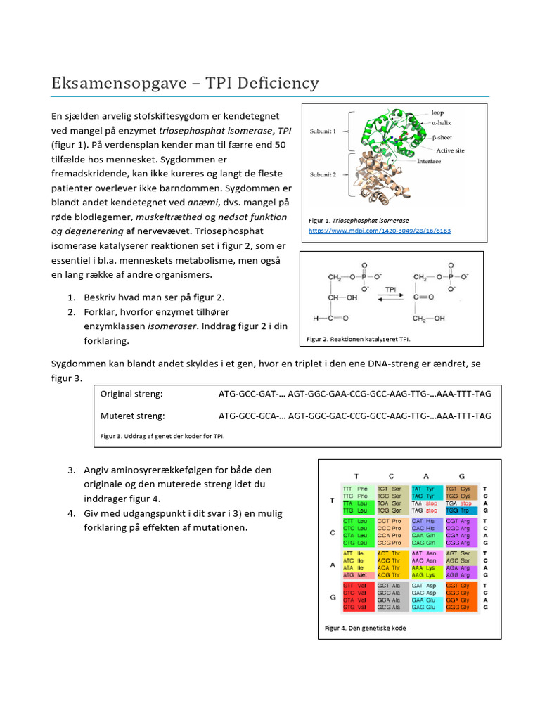 Eksamensopgave - TPI Deficiency | PDF