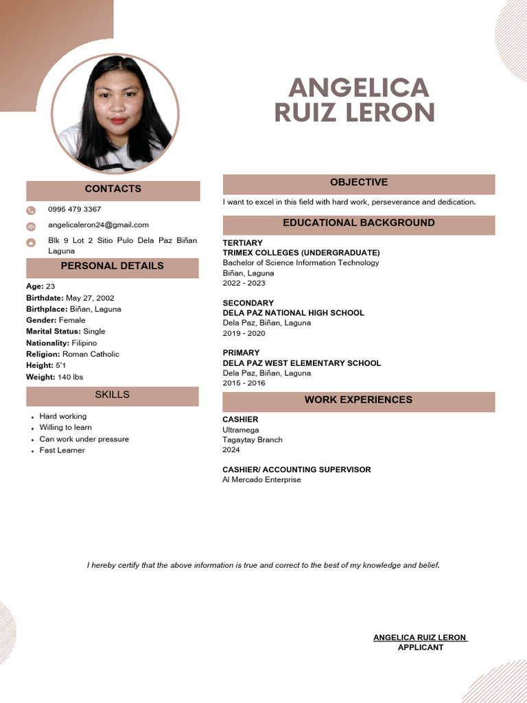 Blue Professional Modern CV Resume | PDF