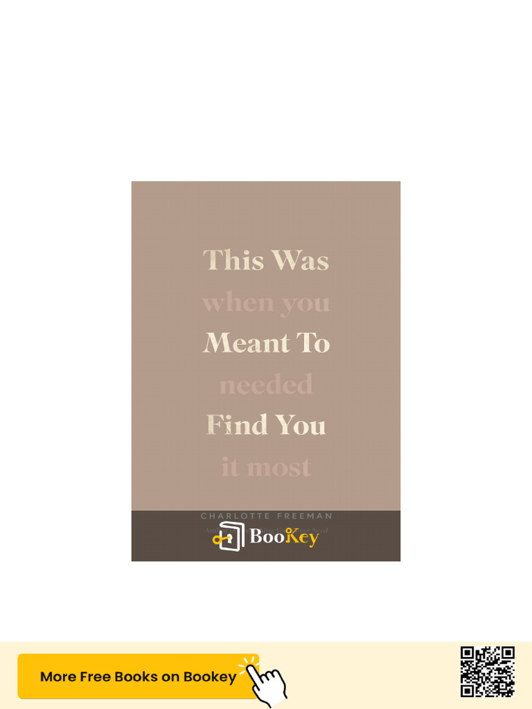 Healing Journey in "This Was Meant to Find You" | PDF | Love | Happiness