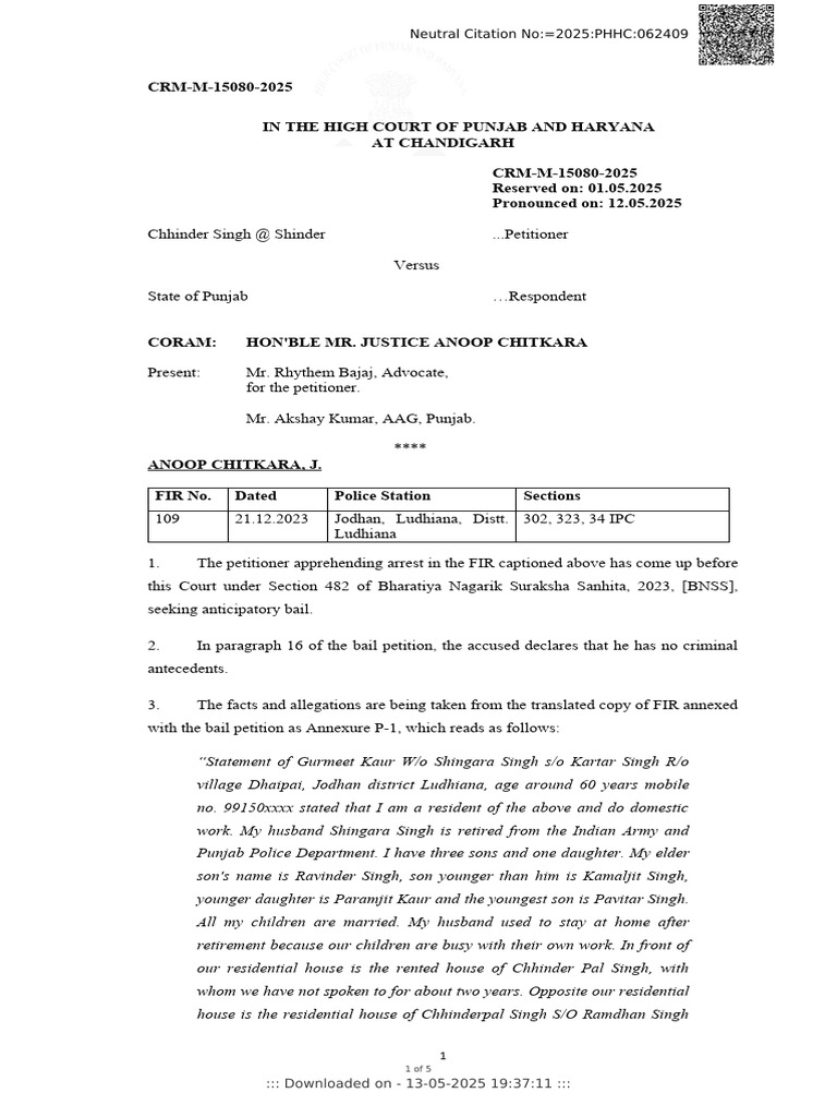 CRM-M 15080 2025 12 05 2025 Final Order | PDF | Bail | Justice