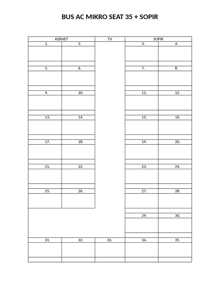 Bus Ac Mikro Seat 35 | PDF