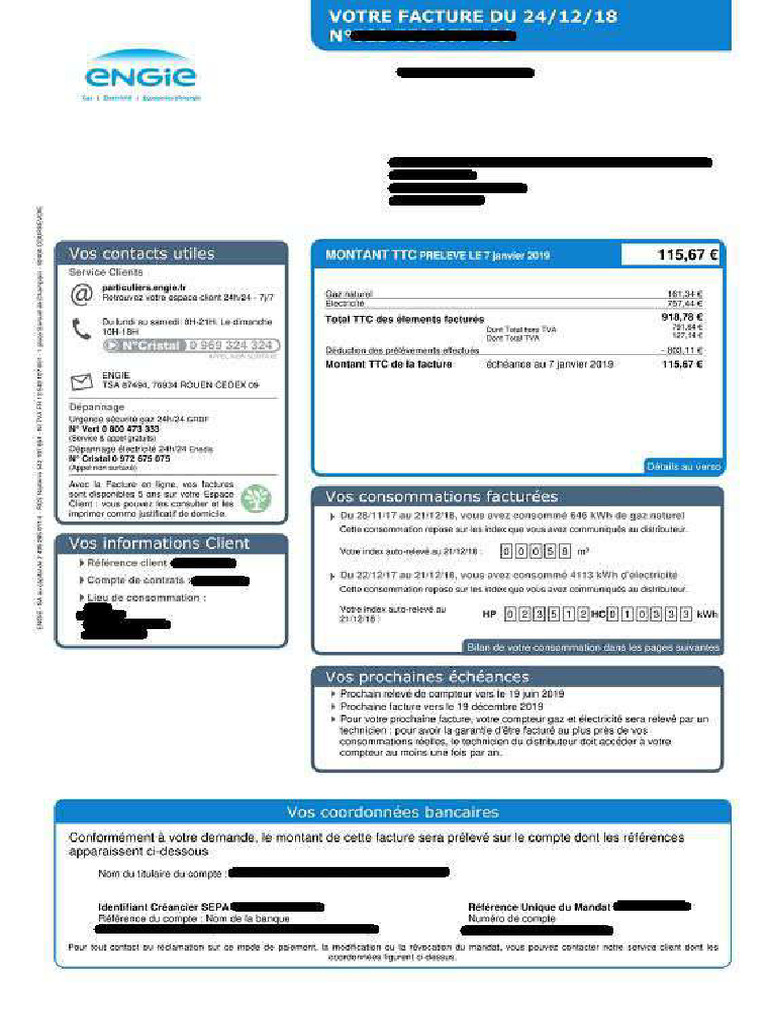 Facture Engie Page 1 | PDF