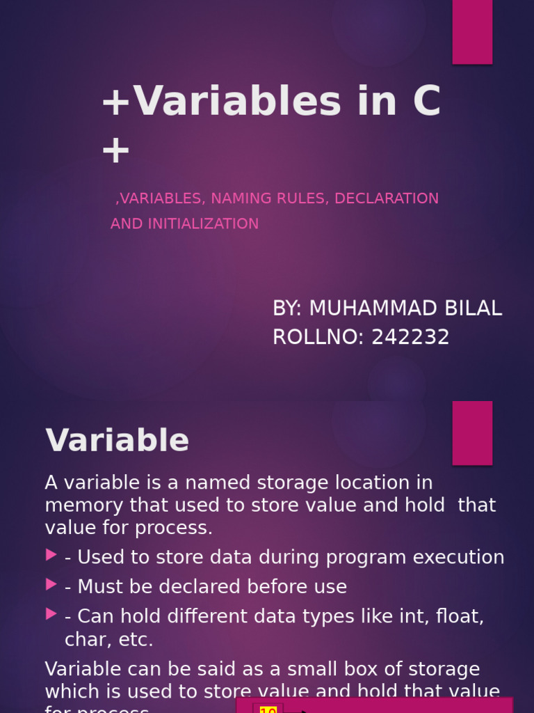 Variables in CPP Presentation | PDF