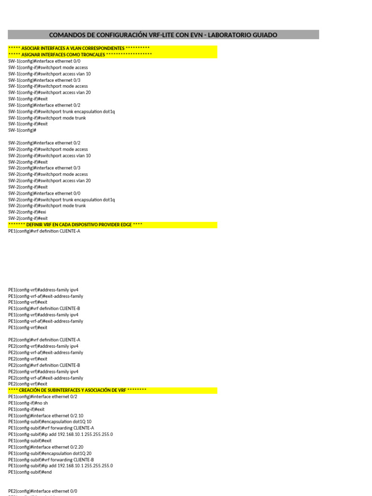 COMANDOS-VRF-LITE-EVN-2024-2 | PDF | Computer Engineering | Telecommunications