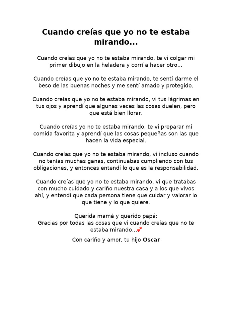 Cuando Creías Que Yo No Te Estaba Mirando 2 | PDF | Amor