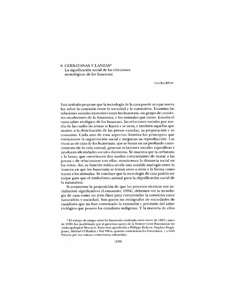 Cerbatanass y Lanzas RIVAL | PDF