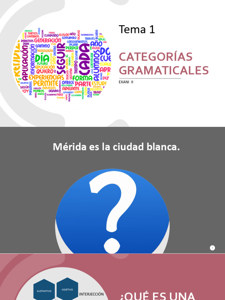 Categorías gramaticales | PDF | Adjetivo | Sustantivo