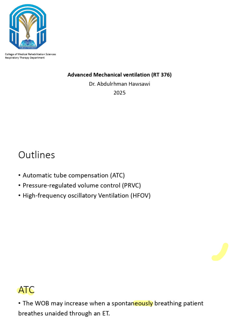 Lecture3 - Modes of MV - Student | PDF | Lung | Respiratory System