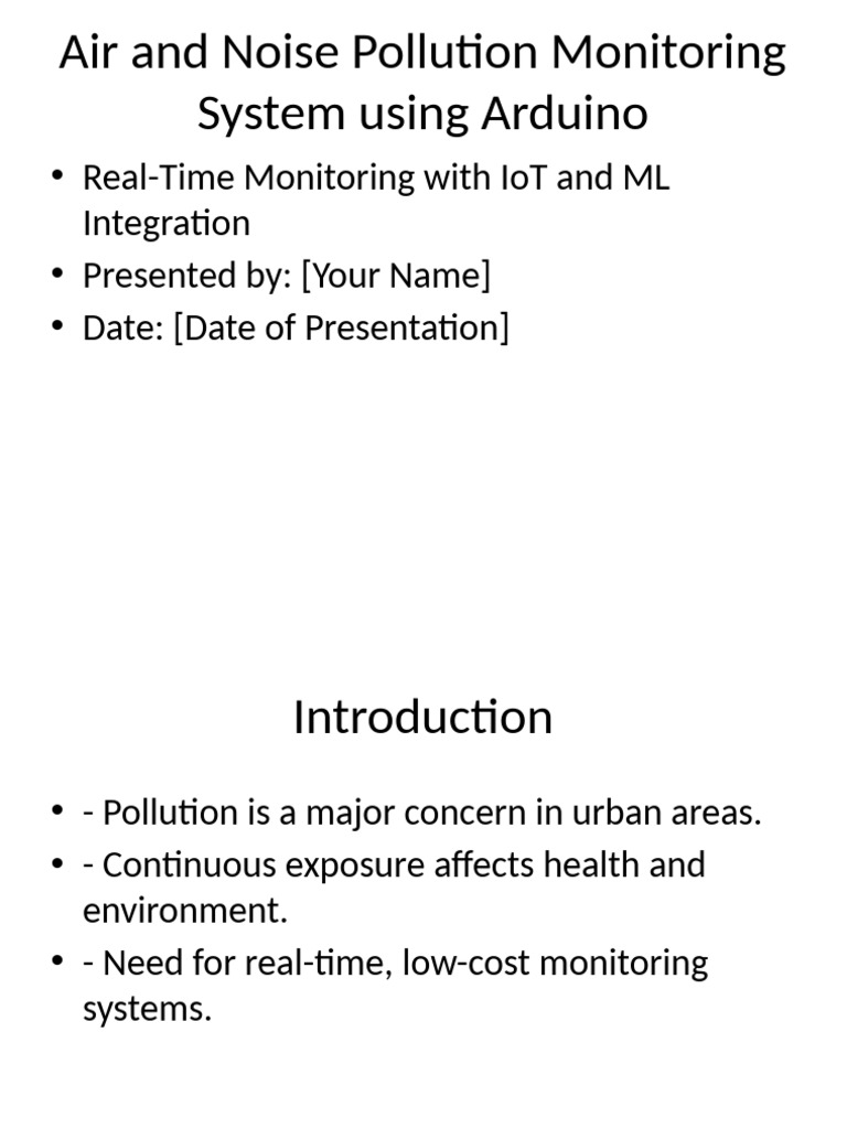 Air and Noise Pollution Monitoring System | PDF | Sensor | Arduino