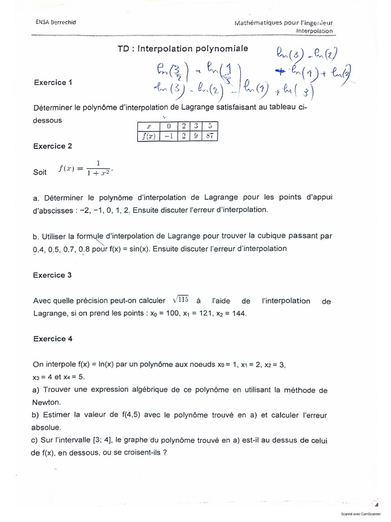 Td Calcul scientifique | PDF