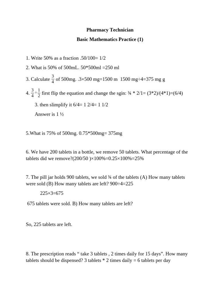 Basic Math 1 (1) - 1 | PDF