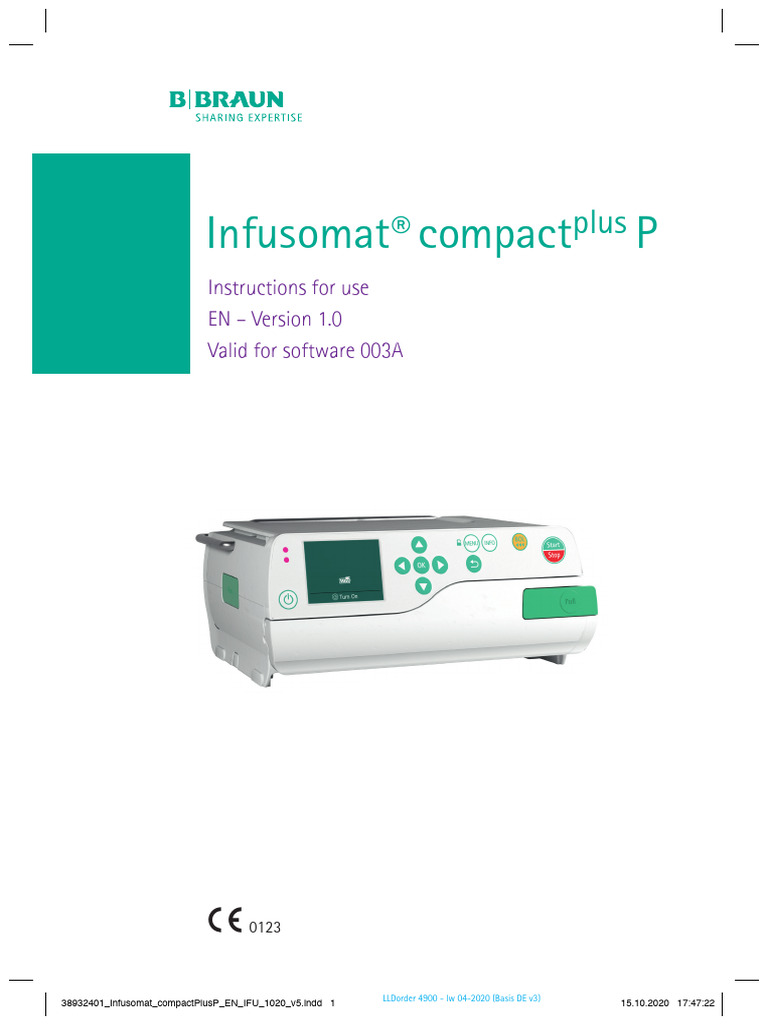 Infusomat Compact Plus P | PDF | Intravenous Therapy | Electromagnetic Compatibility