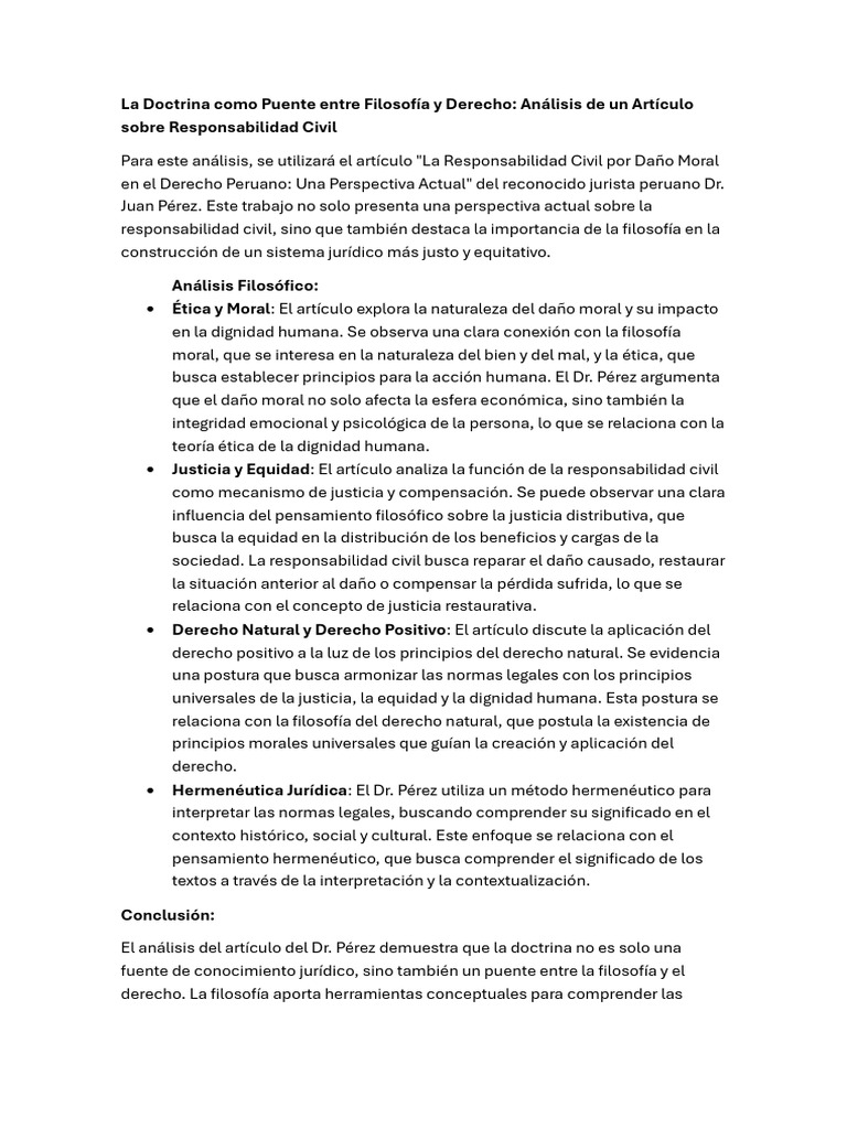 La Doctrina Como Puente Entre Filosofía y Derecho | PDF | Justicia ...