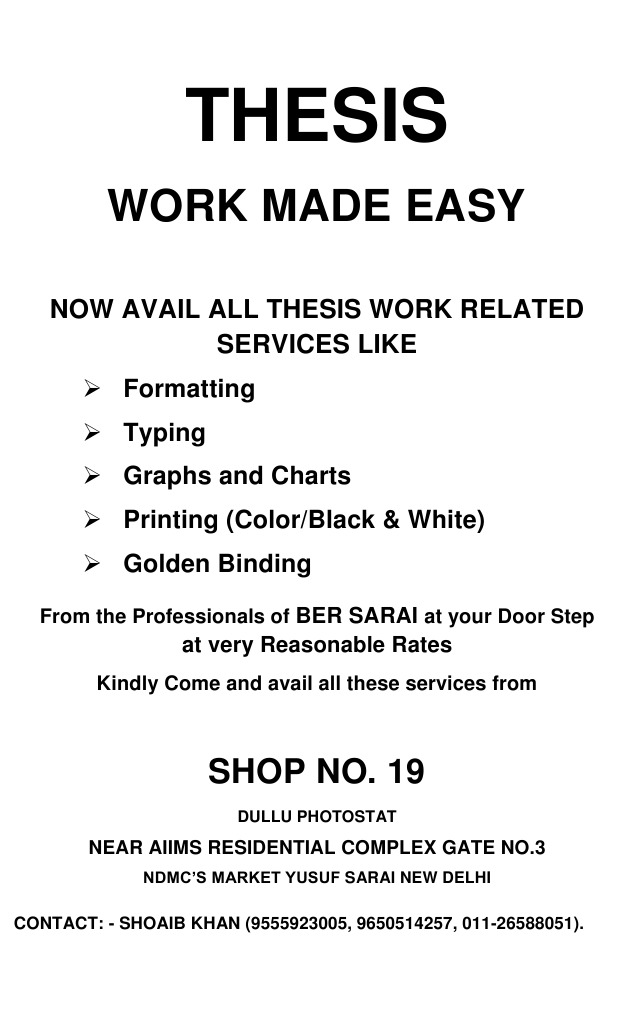 Thesis Work Made Easy | PDF