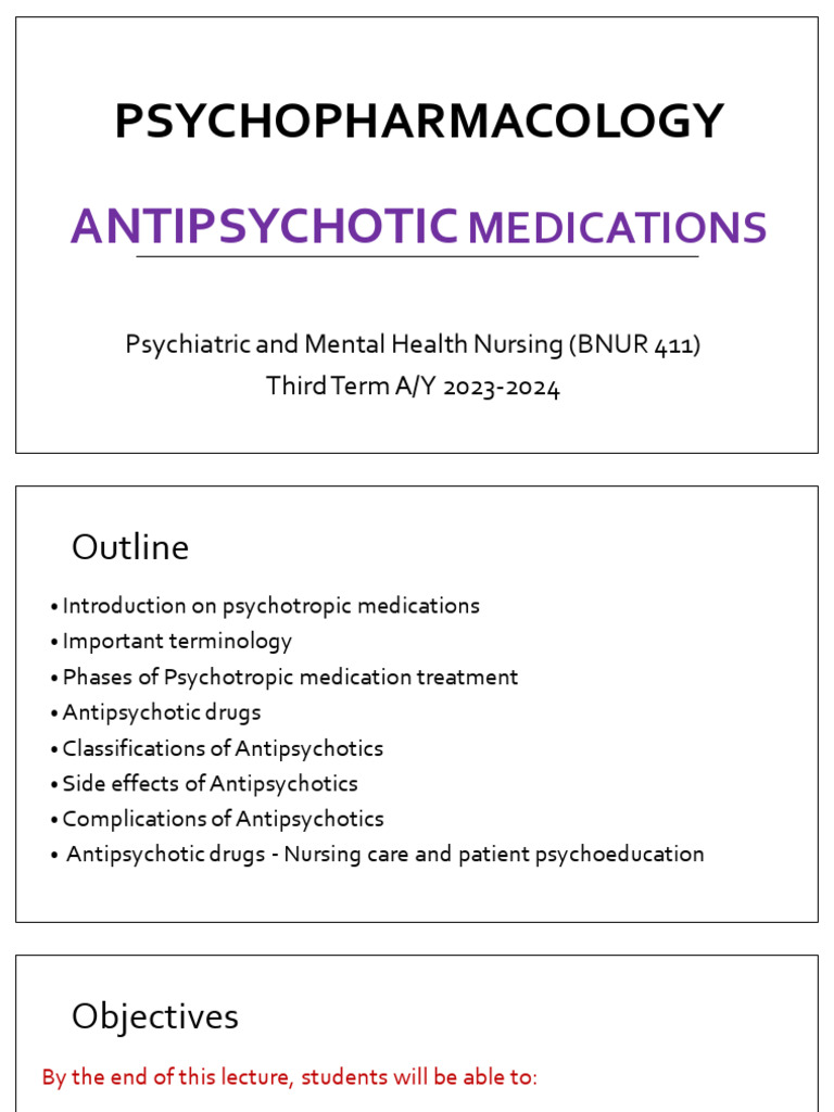 6 - Antipsychotic Medications | PDF | Antipsychotic | Psychosis