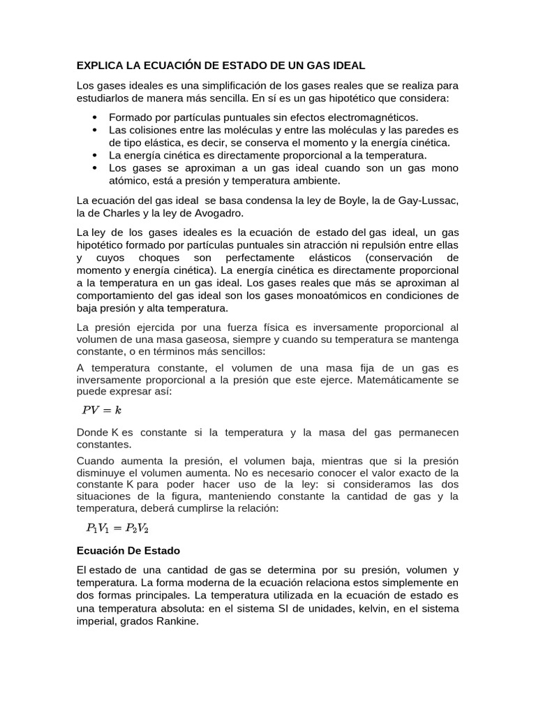 TERMODINAMICA Gases Ideales. Editado | PDF | Gases | Mole (Unidad)