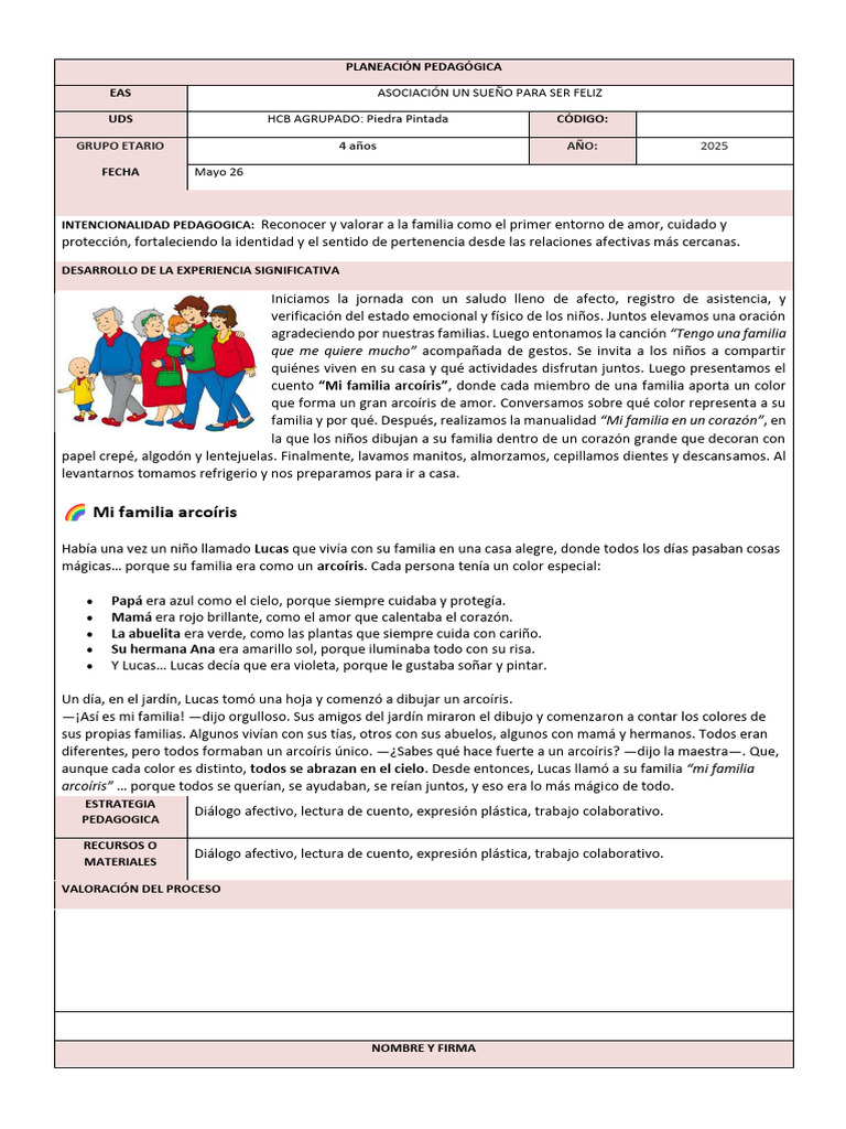 PLANEACION PEDAGOGICA Mayo 26 Al 30 | PDF | Amor