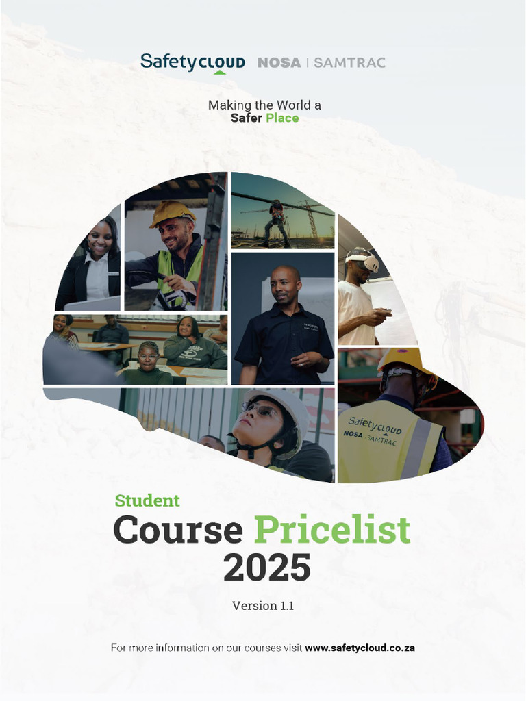 SafetyCloud Student Course Pricelist 2025 v1.1 | PDF | Warehouse | Cargo