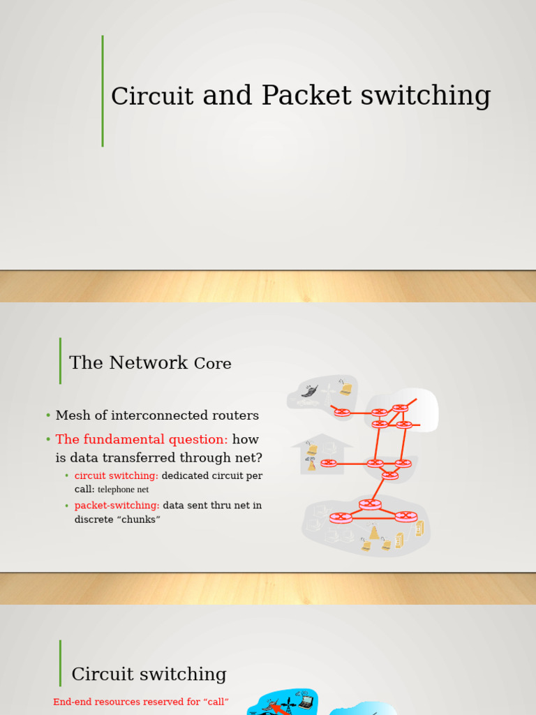Circuit and Packet Switching | PDF | Computer Network | Packet Switching