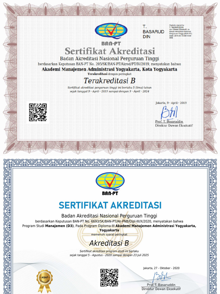 Akreditasi Perguruan Tinggi Dan Program Studi | PDF